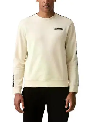 EA7 Logo-patch Tape-detail Sweatshirt - Neutrals