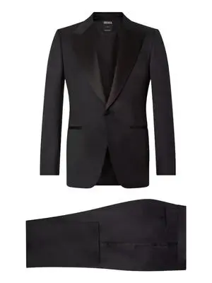Zegna Trofeo 120mila Wool And Mohair Evening Suit - Black