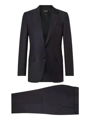 Zegna Navy Trofeo Selection Wool Suit - Blue
