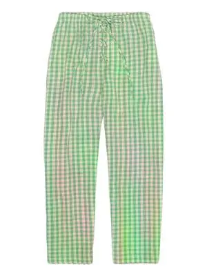 Bimba Y Lola Checked Corset-waist Trousers - Green