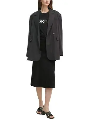 Dkny DKNY Logo Print Crewneck T-Shirt Black