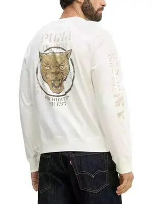 AERONAUTICA MILITARE Graphic-print Long-sleeve T-shirt - Neutrals
