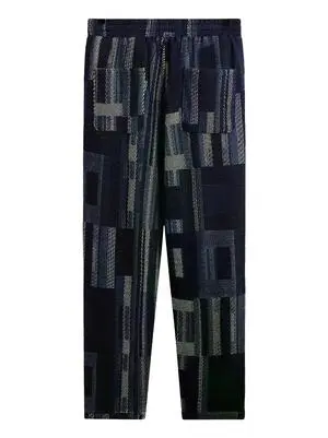 Kith Elmhurst Geometric-knit Track Pants - Blue
