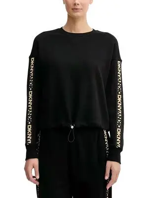 Dkny Logo Drawstring Sweatshirt - Black