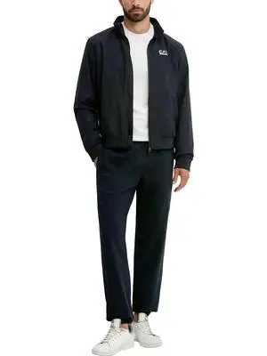EA7 Logo-embroidered Elasticated-waist Track Pants - Blue