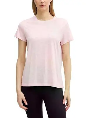 CASALL Slub-texture Crew Neck T-shirt - Pink