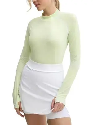 CASALL Long-sleeve T-shirt With Contrast Stitching And Raglan Sleeves - Green