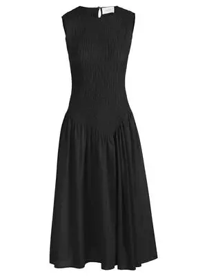 Merlette Sofia Cotton Voile Dress - Black