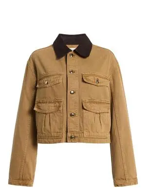 DL1961 DL1961 Boxy Highluxe™ Denim Jacket With Suede Collar
