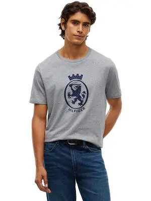 Tommy Hilfiger Big Crest Logo T-shirt - Grey Heather
