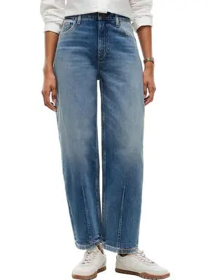 Tommy Hilfiger Stretch High-rise Barrel Jean - Medium Wash
