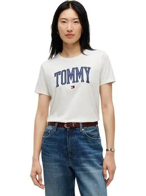 Tommy Hilfiger Varsity Logo T-shirt - Ivory