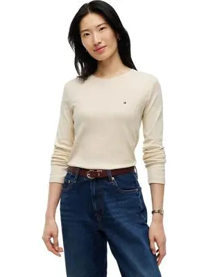 Tommy Hilfiger Long Sleeve Crewneck T-shirt - Beige