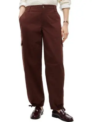 Tommy Hilfiger Relaxed Cargo Joggers With Drawstring Cuffs - Pure Brown