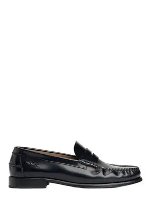 Tommy Hilfiger Nappa Leather Penny Loafers - Black