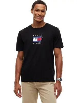 Tommy Hilfiger 1985 Flag Logo T-shirt - Black