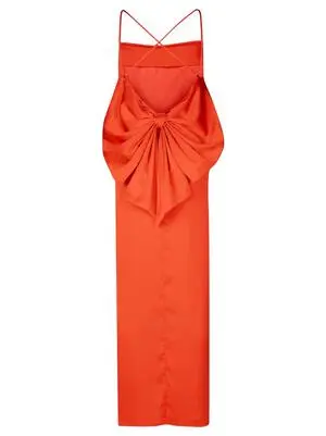 THE GT ATELIER Backless Bow Party Dress - Red