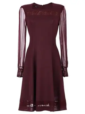 LUNA FASHION HOUSE A-line Lace Dress - Red