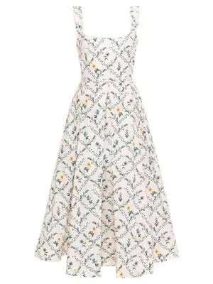 Agua Bendita Alcaparra Brisa Midi Dress - Ivory