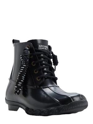 Sperry Saltwater Waterproof Lace-up Boots - Black