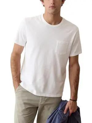 Marine Layer Luxe Slub Pocket T-shirt - White