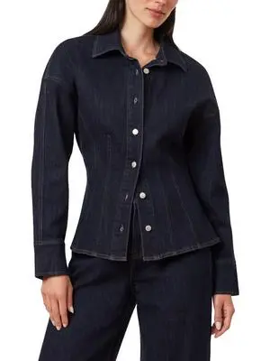 Habitual Seamed Stretch Denim Shirt - Rinse