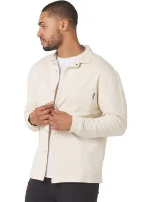 GLYDER Trek Button Front Shirt - Oatmilk
