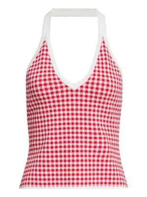 Posse Micah Halter Top - Red Gingham