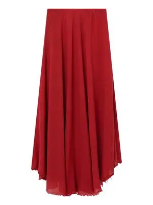 ALL THREE Elysia Gauze Maxi Skirt - Red