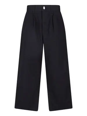 Carhartt Work In Progress Brockman" Wide Leg Cotton Pants - Black
