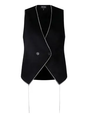 GIORGIO ARMANI Vest In Viscose With Rhinestones