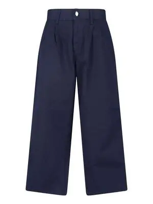 Carhartt Work In Progress Wide Leg Pants "brockman - Blue