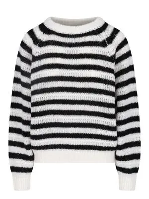 LISA YANG Striped Cashmere Sweater - Gray