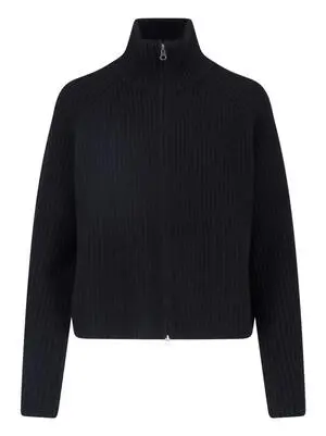 LISA YANG Lisa Yang Cashmere Zip Cardigan Black