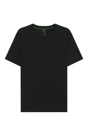 BOSS Porsche X Mercerized-cotton T-shirt With Glossy Logo Black