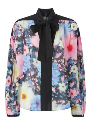 PINKO Pinko Floral Print Blouse With Tie Detail