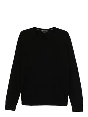 Michael Kors Crewneck Jumper With Logo Embroidery - Black