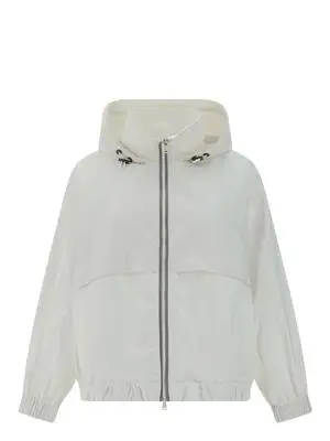 Brunello Cucinelli Zip-up Hooded Jacket - White