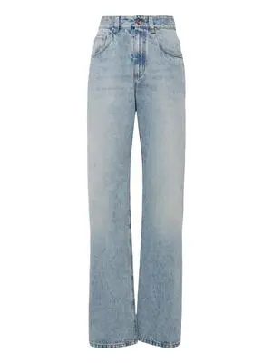 Brunello Cucinelli Belt Loop Jeans - Light Blue