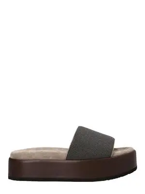 Brunello Cucinelli Chunky Open-tie Sandals - Black