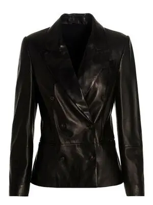 BRUNELLO CUCINELLI Brunello Cucinelli Double-Breasted Leather Jacket