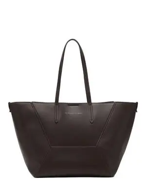 Brunello Cucinelli Brunello Cucinelli BC Duo Embellished Small Tote Bag Brown