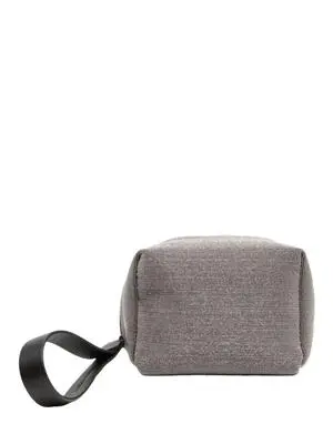 Brunello Cucinelli Brunello Cucinelli Monili-Embellished Zipped Clutch Bag Gray
