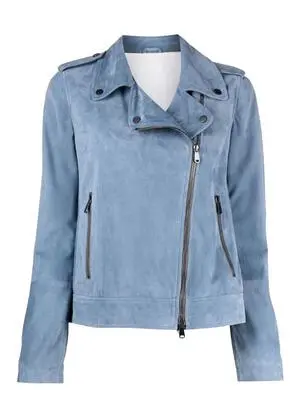 BRUNELLO CUCINELLI Zip-fastening Biker Jacket