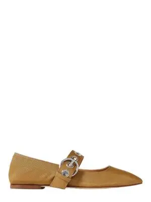 AeydĒ Aeyde Mary Jane Ballet Flats With Embellishments Brown
