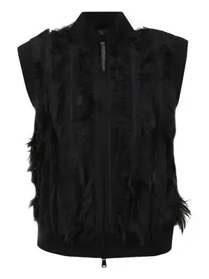 BRUNELLO CUCINELLI Fringed-effect Gilet