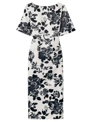 EMILIA WICKSTEAD Floral Print Midi Dress