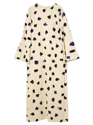 Borgo De Nor Embellished Floral Print Maxi Dress - Nude