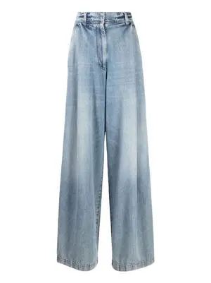 Brunello Cucinelli Light Wash Pleated Jeans - Blue