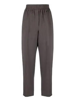 BRUNELLO CUCINELLI Brunello Cucinelli High-Waist Tapered Cropped Trousers
